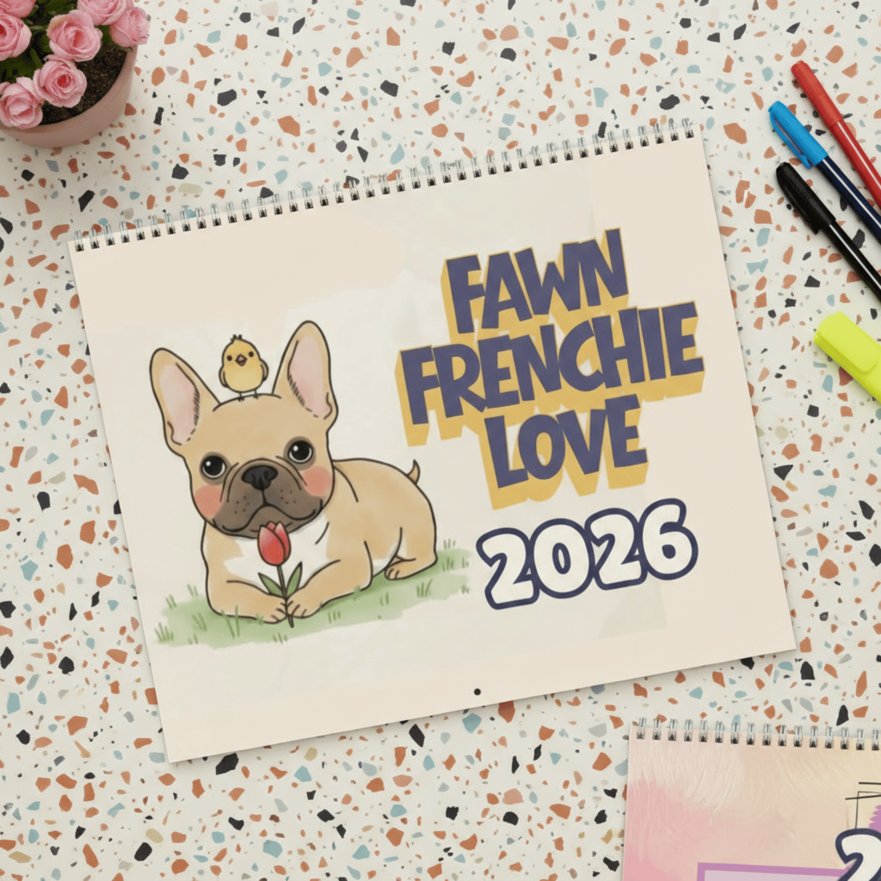 2026 Inspirational Fawn Frenchie Wall Calendar – Good Girl John