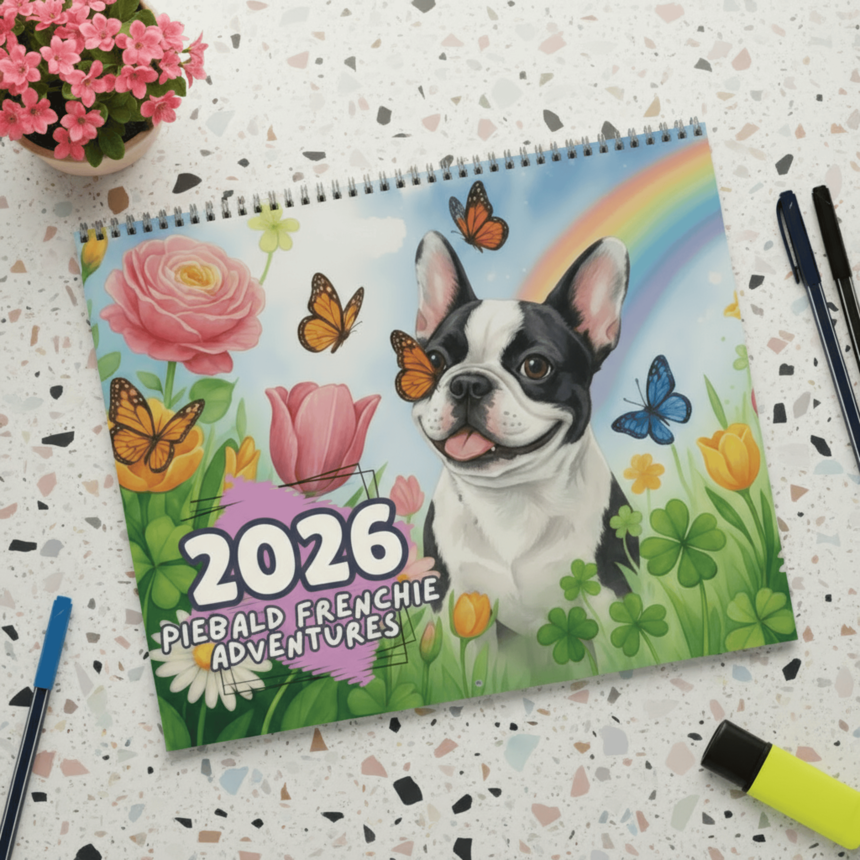 2026 Piebald Frenchie Wall Calendar – Good Girl John